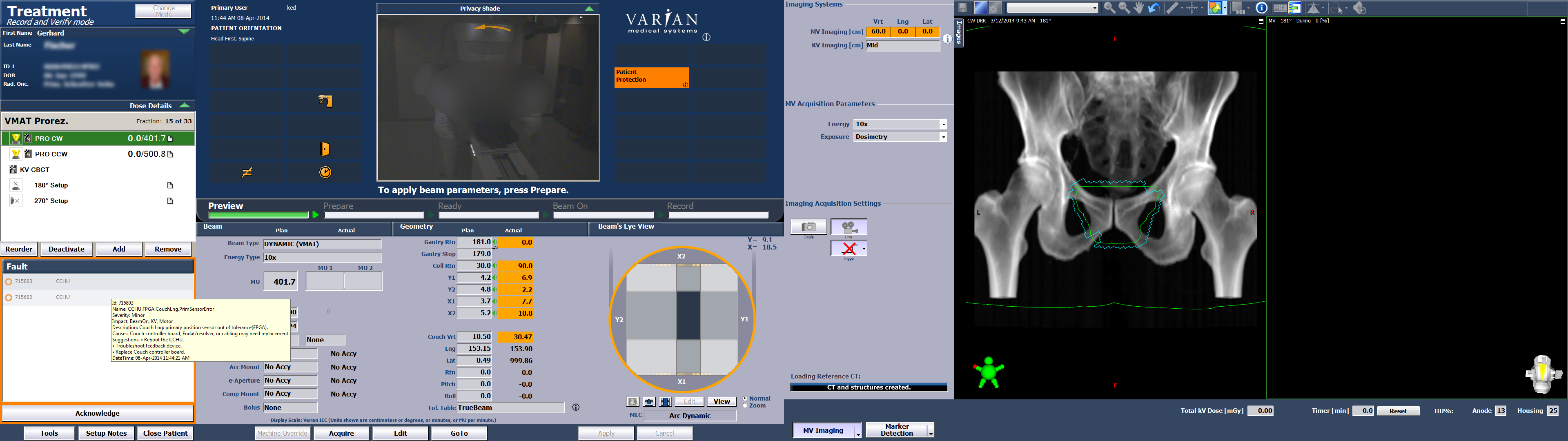 Downtime Details TrueBeam Blue (S/N 1275)